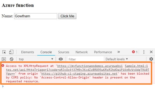 Handling CORS Policy In Azure Functions Handling CORS Policy In Azure Functions